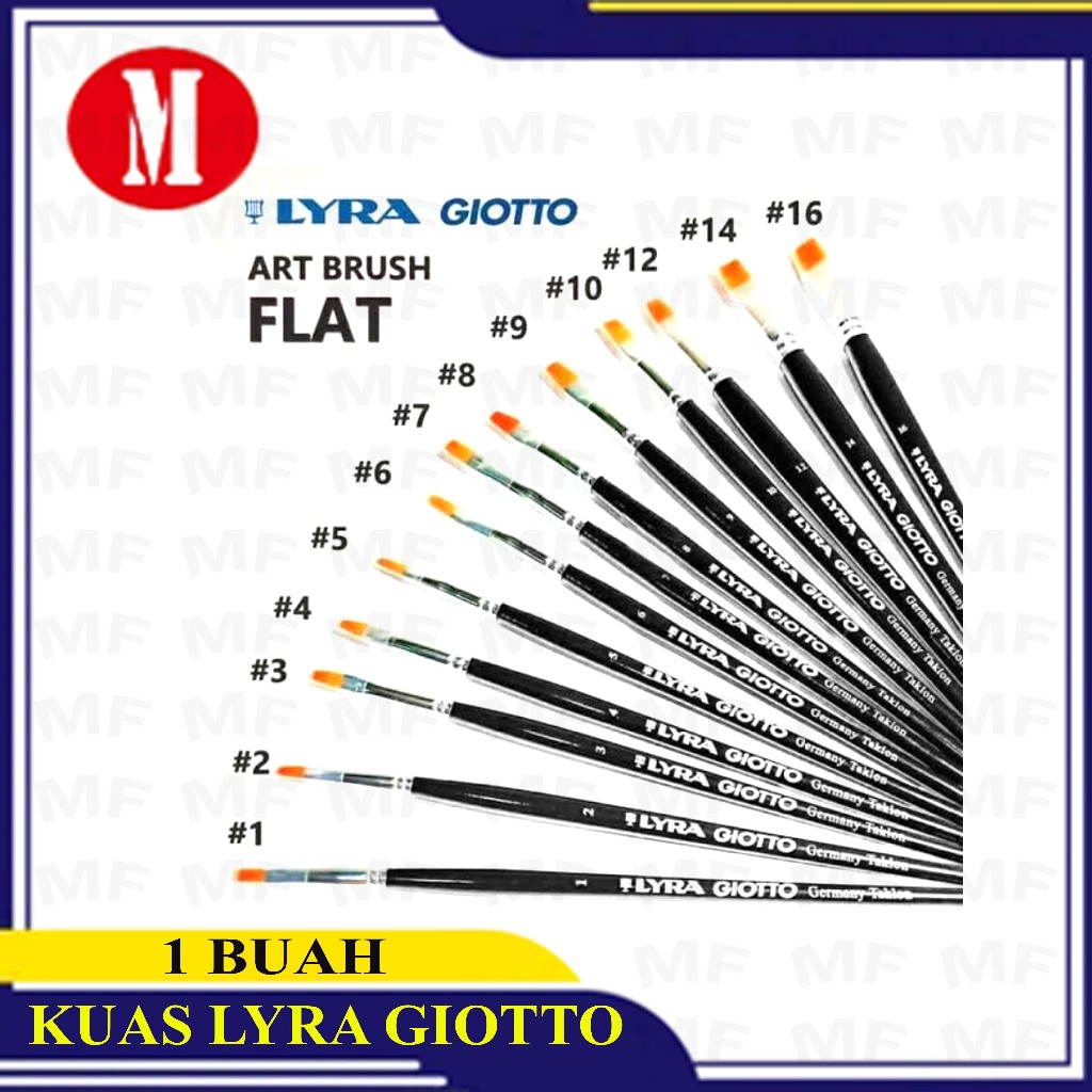 Jual Kuas Lyra Giotto Mata gepeng dan lancip | Shopee Indonesia