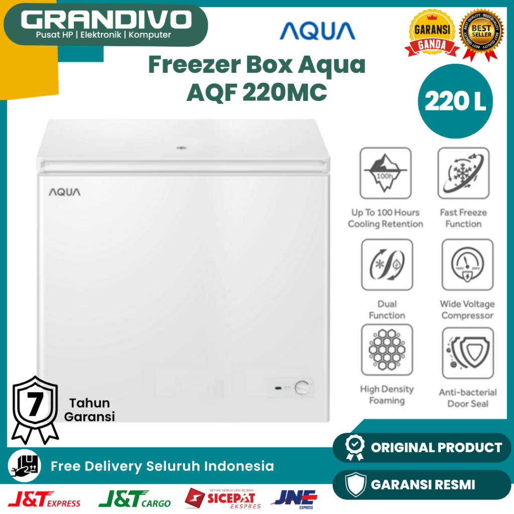 Jual Chest Freezer Box Aqua AQF 220MC 220 Liter Dual Function Low Watt ...