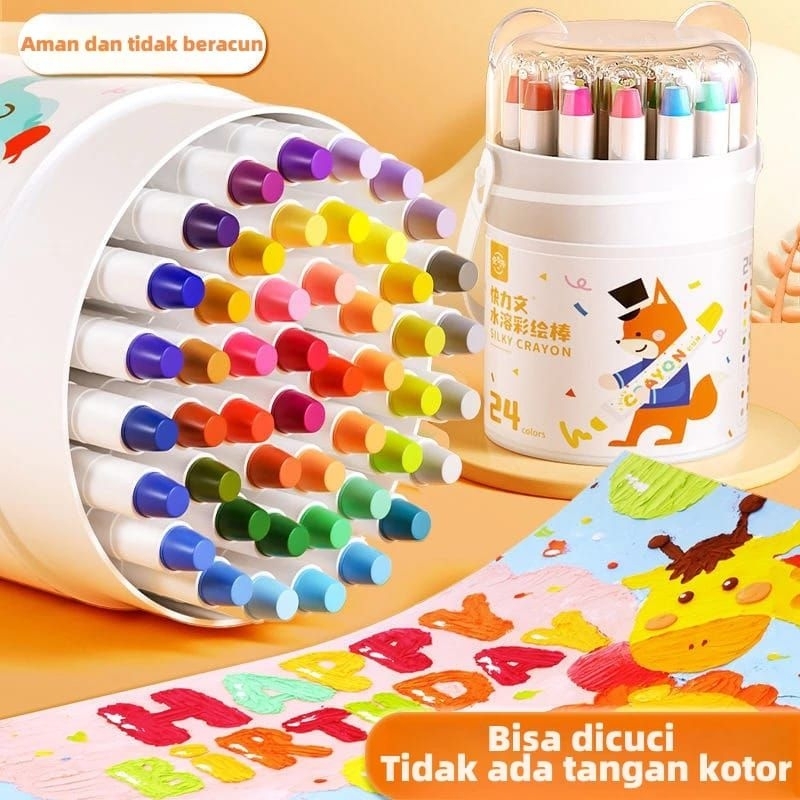 Jual Crayon Putar Crayon Washable 36/48 Warna For Kids Tidak Beracun ...