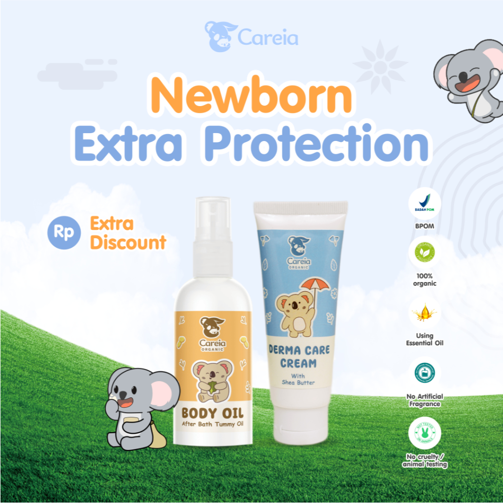 Jual Careia Newborn Extra Protection (After Bath Tummy Oil + Derma Care ...