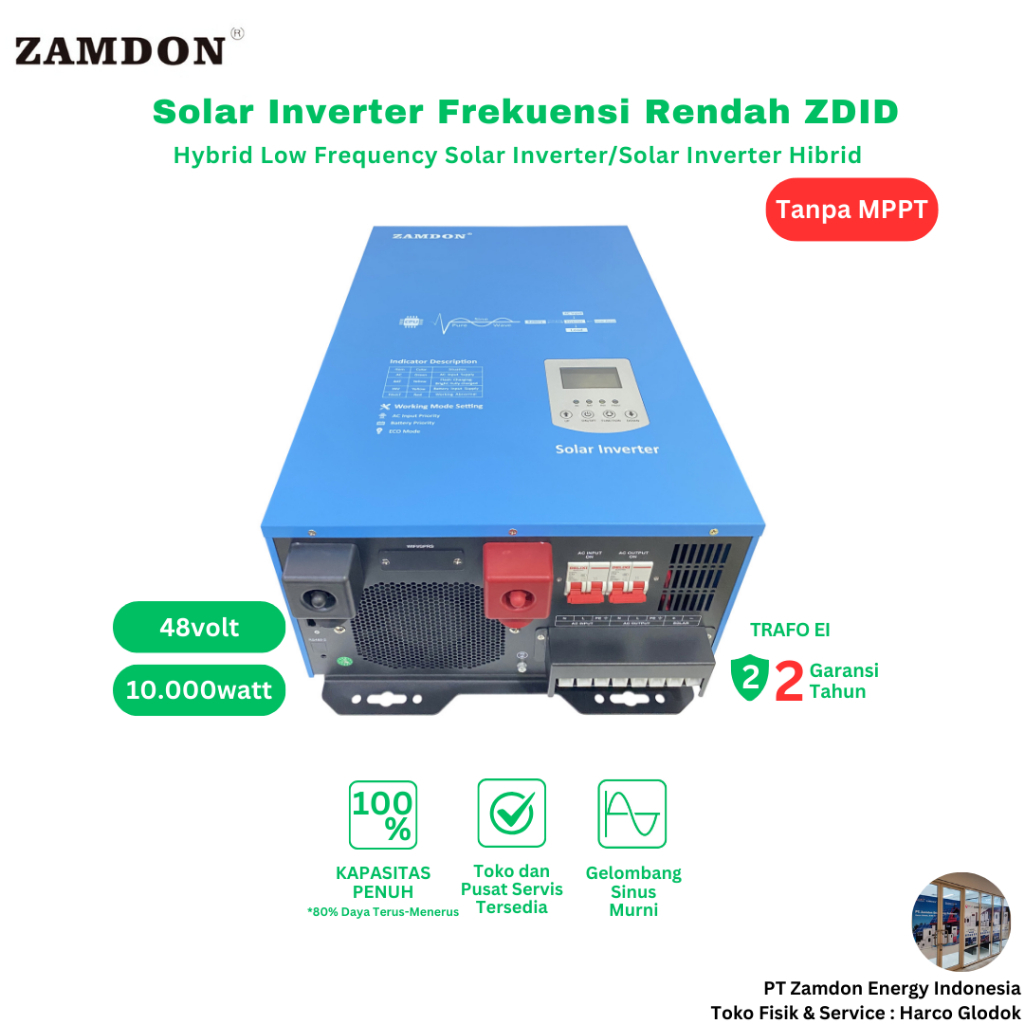 Jual Zamdon Frekuensi Rendah 10KW/12.5KVA 48V Off grid hybrid inverter/UPS WiFi monitoring ...