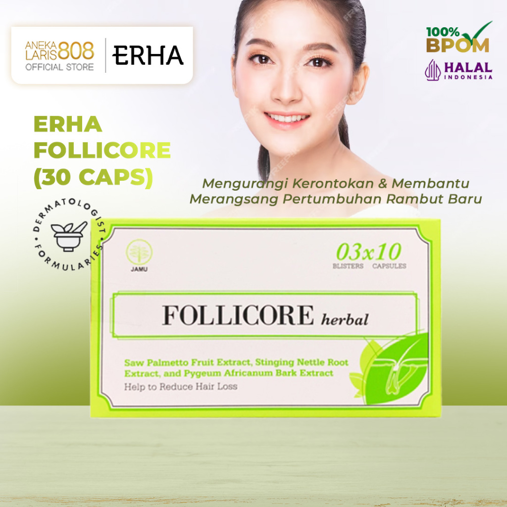 Jual ERHA Follicore Herbal 30caps - Suplemen Kesehatan Rambut Pumpkin ...