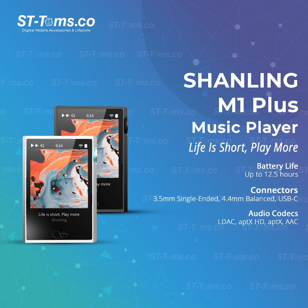 Jual Shanling M1 Plus / M1+ ES9069Q Portable Music Player Hi-Res Audio With 3.5mm 4.4mm Output ...