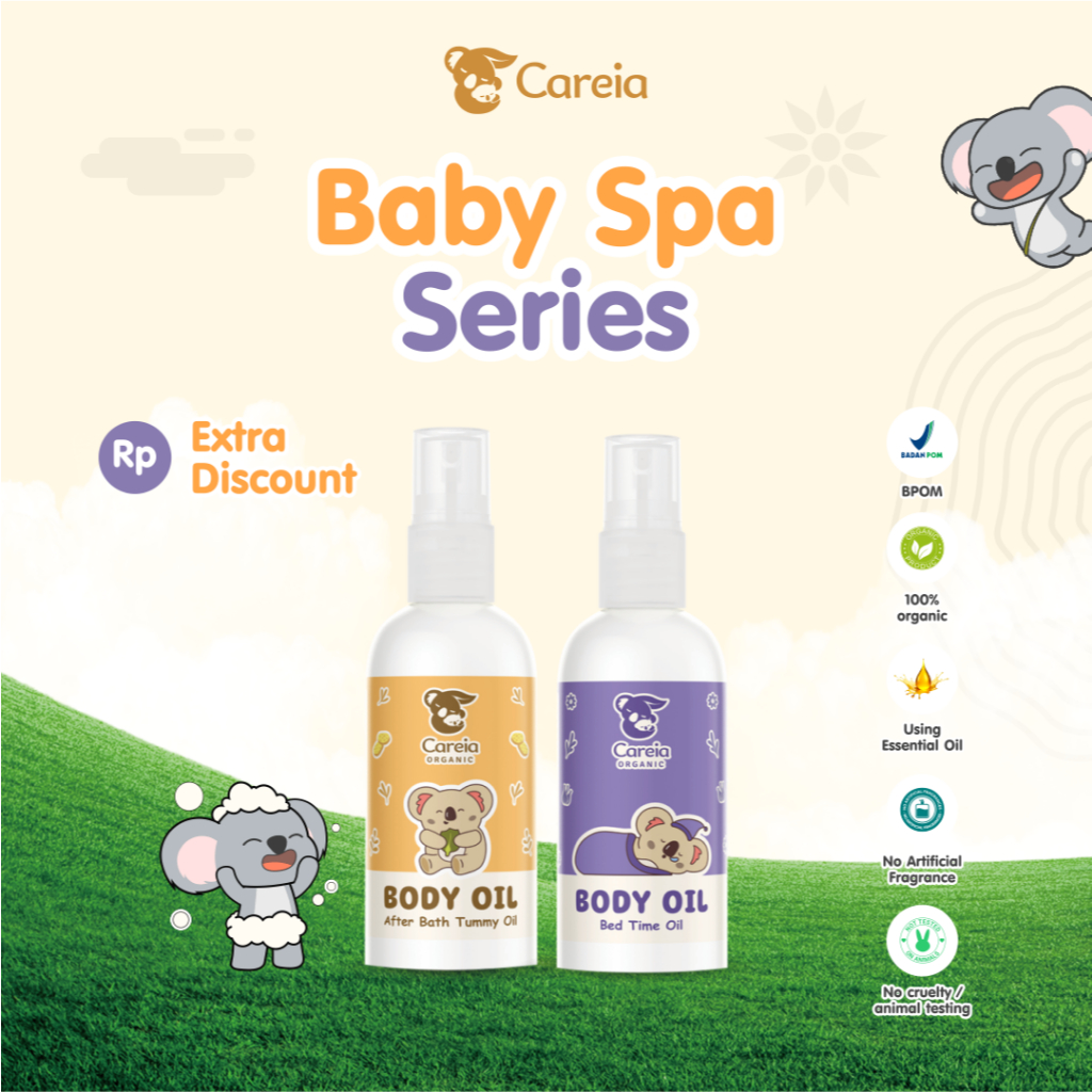 Jual Careia Baby Spa Series (After Bath Tummy Oil + Bed Time Oil ...