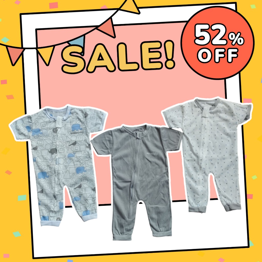 Jual ummababyshop 3 pcs Sleepsuit Bayi Baru Lahir Buka Kaki Romper Bayi ...