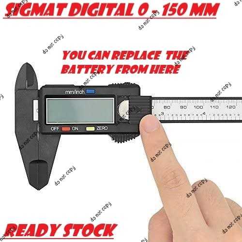Jual Sigmat Digital Sigmat Jangka Sorong Vernier Caliper Calliper Carbon 0.1 kaliper lcd meter ...