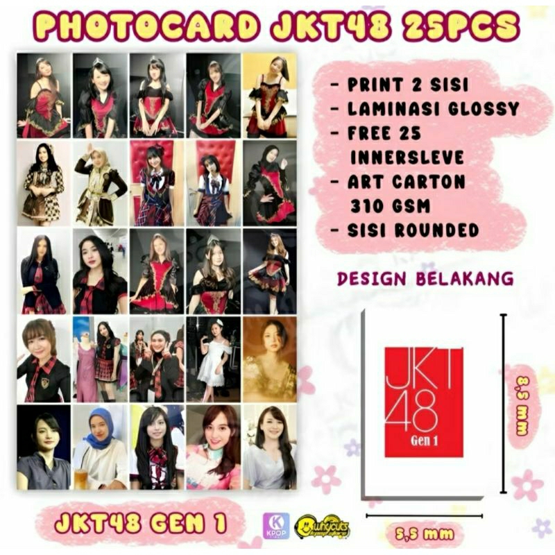 Jual New PC PHOTOCARD SET JKT48 GEN 1 2 3 4 5 6 7 8 9 10 11 12 13 | PRINT 2 SISI LAMINASI GLOSSY ...