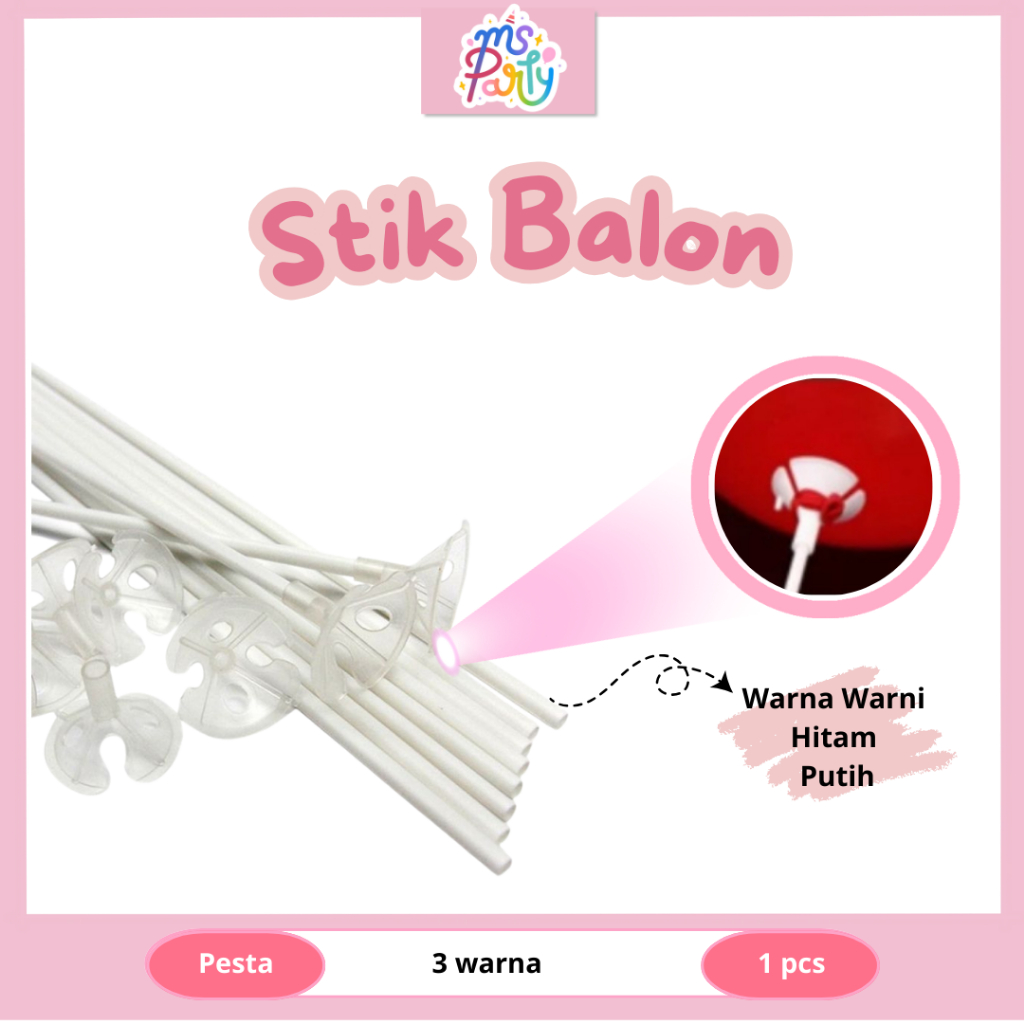 Jual MS.PARTY STIK BALON LATEX / TONGKAT BALON / STIK BALON LATEKS ...