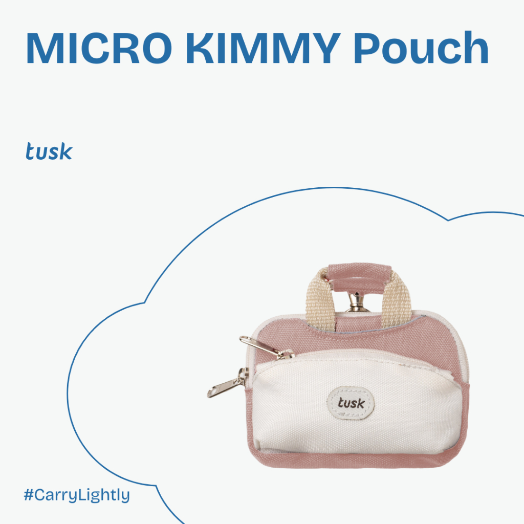 Jual Tusk Mini Pouch Micro Kimmy Pink Gantungan Kunci Dompet Koin ...