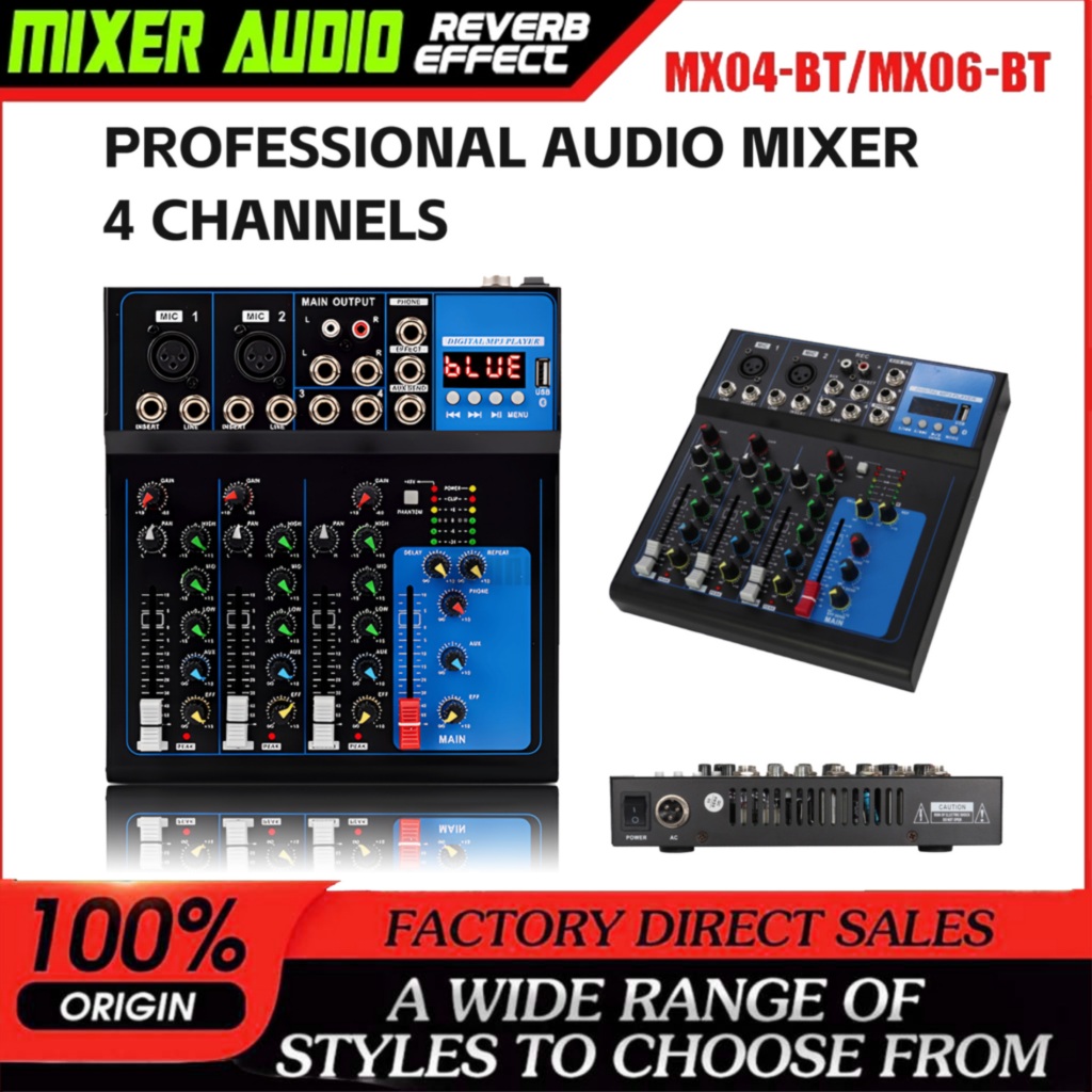 Jual 【COD】MOREFAND F4 4 channel Mixer Audio Profesional-6/8 saluran ...