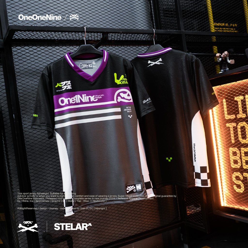 Jual Oneonenine Ksr Jersey Stelar Black Purple Series - Jersey Lengan ...