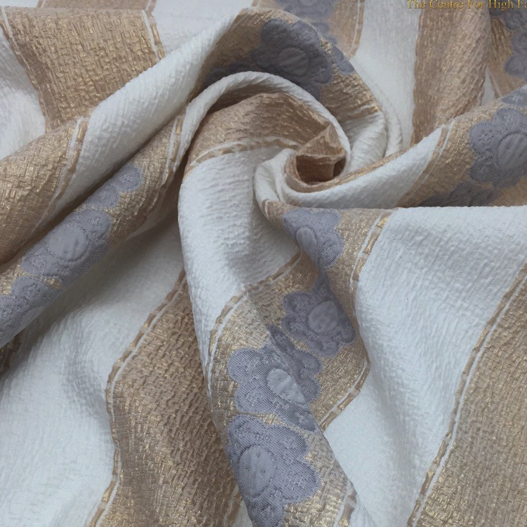 Jual Kain Jacquard Embroidery Garis Bunga Abu (1M) | Shopee Indonesia