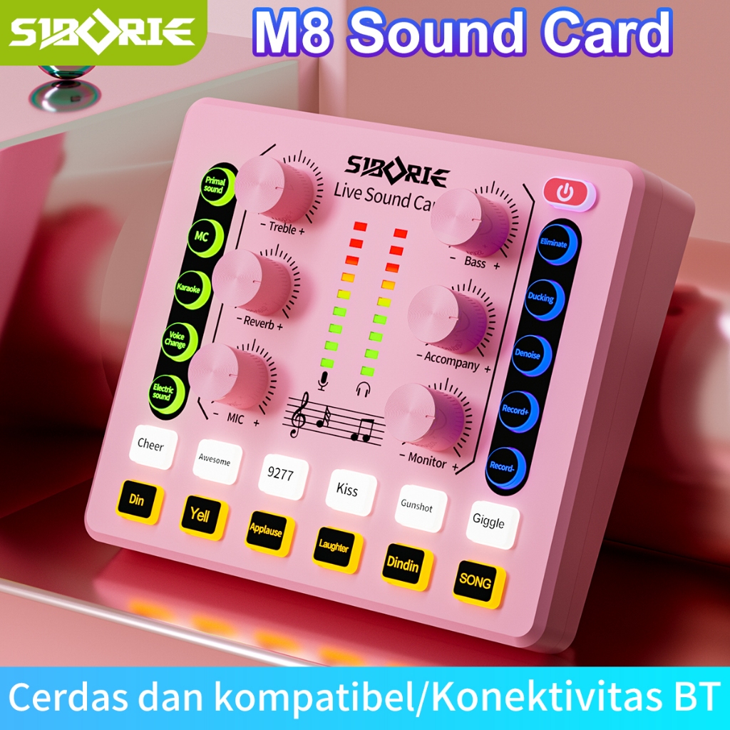 Jual Siborie M8 soundcard Mixer Bluetooth Original sound card Audio USB ...