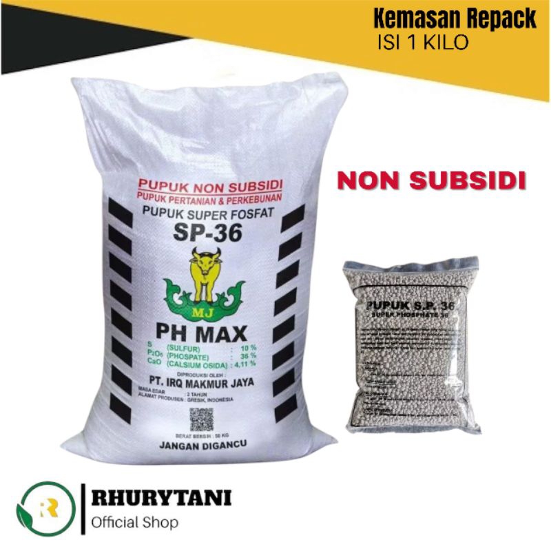 Jual PUPUK SP-36 Kemasan Repack Isi 1 KG Penyubur & Pembenah Tanah ...