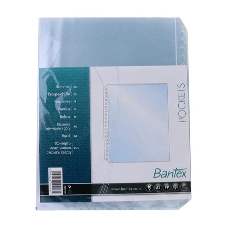 Jual Bantex PP Pocket Sheet Protector Size A5 20 Lubang 10 Lembar ...