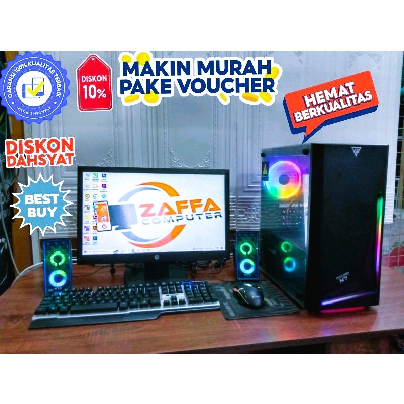 Jual PC Core i5 gen4 4570 ram16gb ssd256gb LED 19 inch keyboard mouse ...