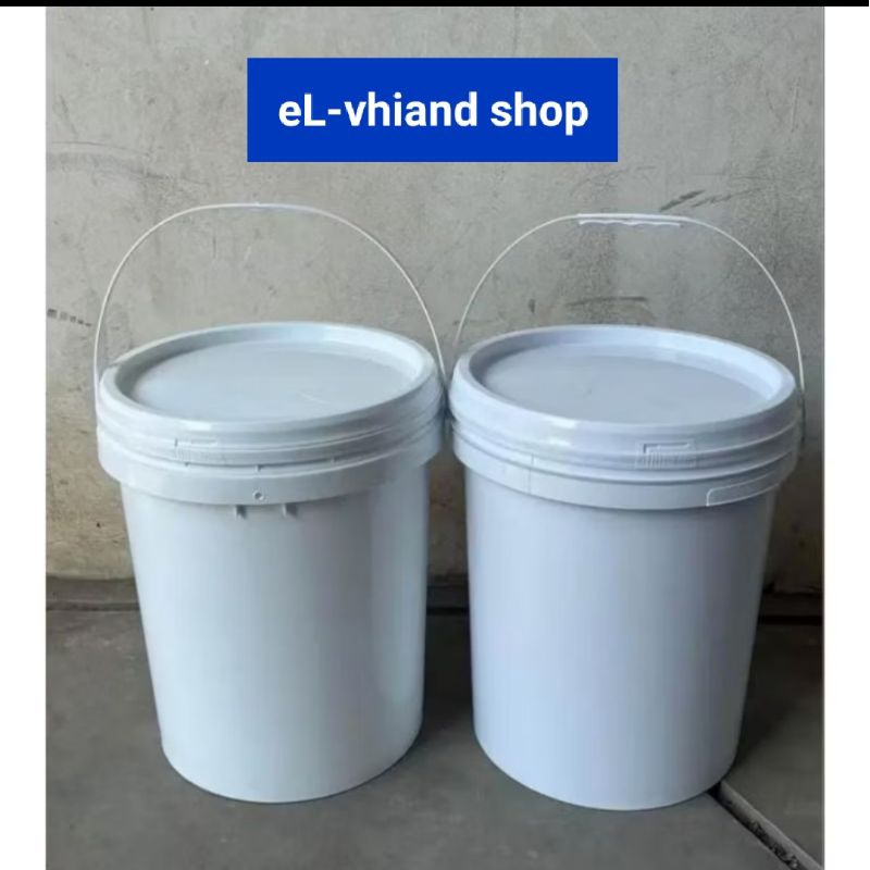 Jual EMBER/TIMBA PLASTIK MULTIFUNGSI PUTIH BERSIH PAKE GAGANG+TUTUP ...