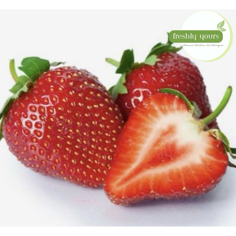 Jual Buah Strawberry Jumbo 2 Baris Segar Fresh Stroberi Khusus Instan ...