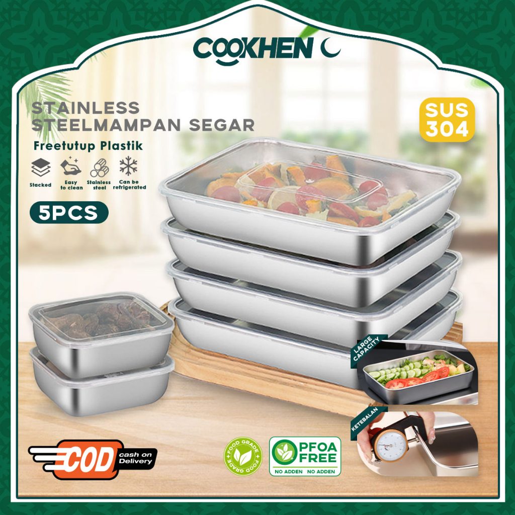 Jual Cookhen Food Container Stainless Wadah Stainless Sayur Kotak Food ...