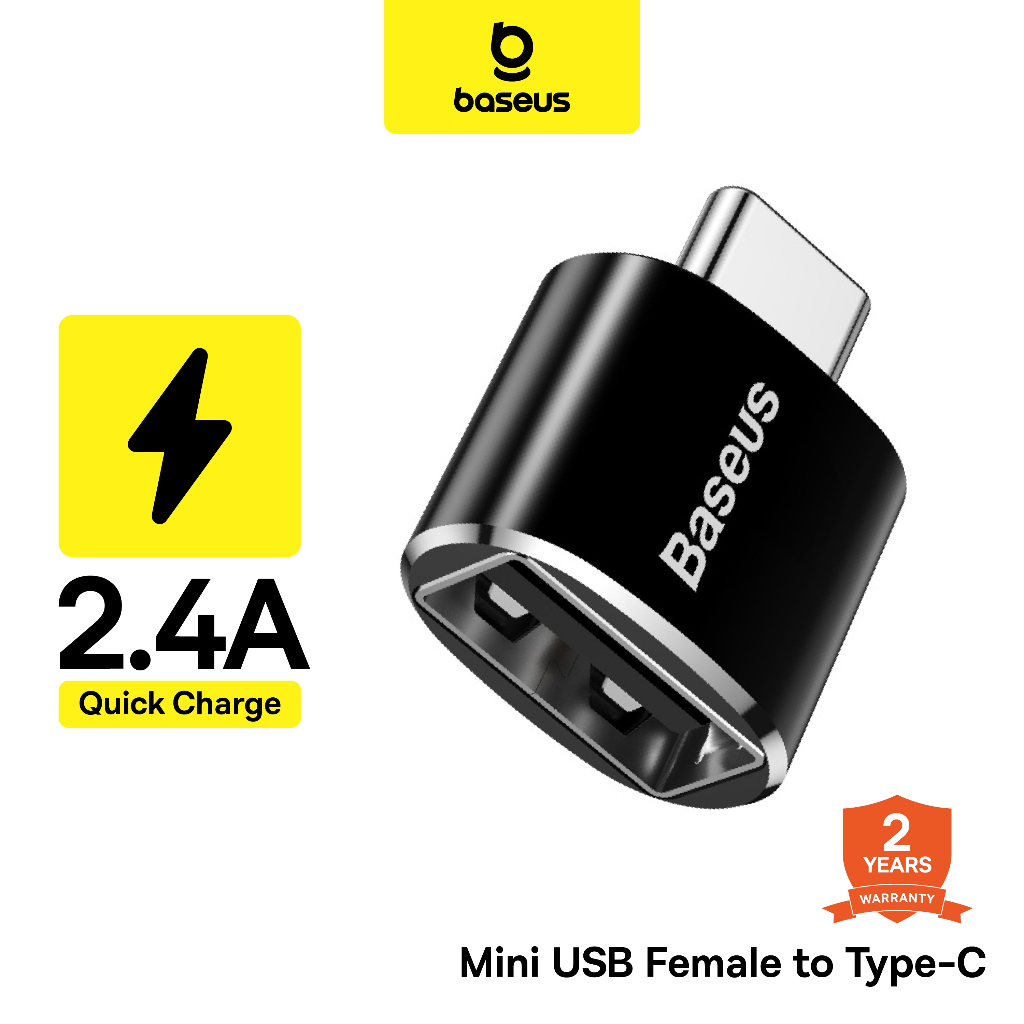 Jual BASEUS Converter OTG USB Hub Mini Type-C Female to USB Male & USB Female to Type-C Male ...