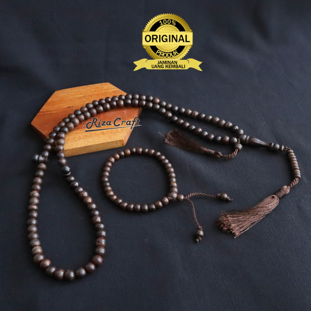 Jual PAKET Tasbih Gelang Kayu Kalimasada Kalimosodo Original ASLI 33 ...