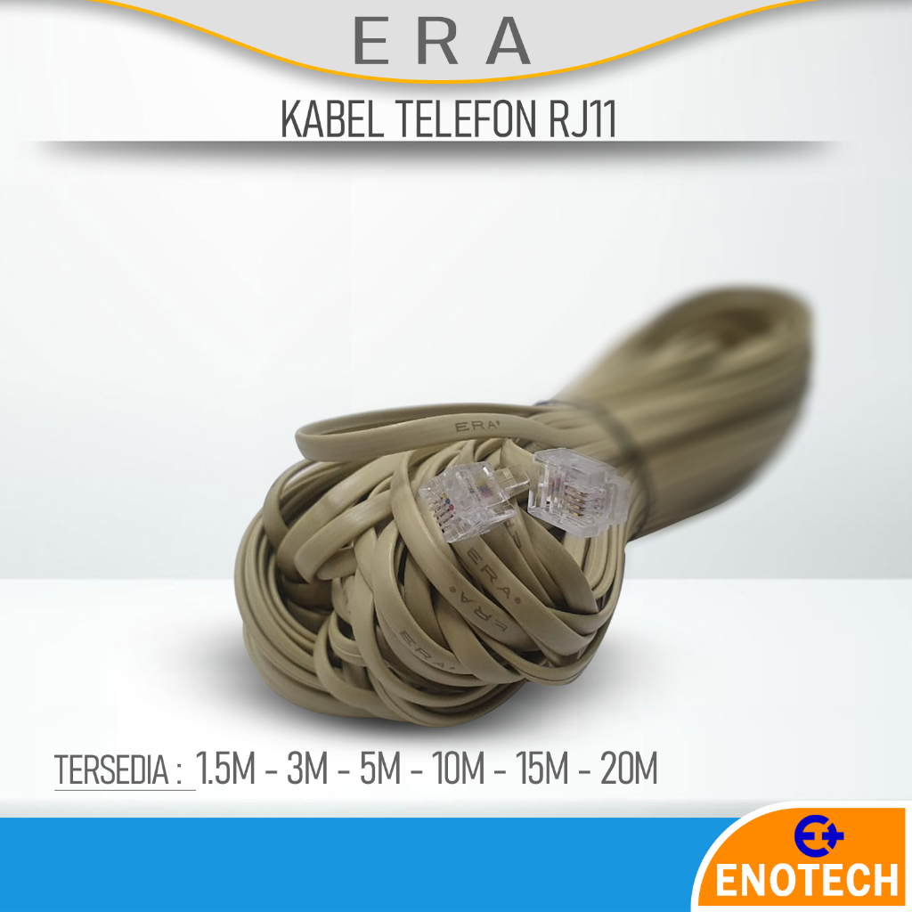 Jual Kabel Telepon RJ11 1.5m 3m 5m 10m 15m 20m | Shopee Indonesia