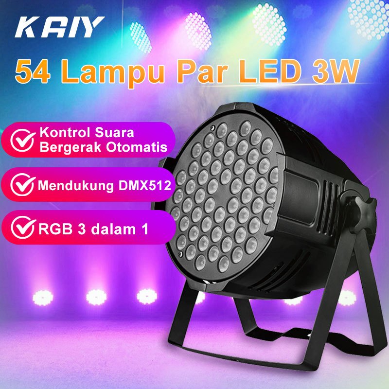 Jual 【Bisa COD】54x3watt lampu panggung full colour par led parled ...