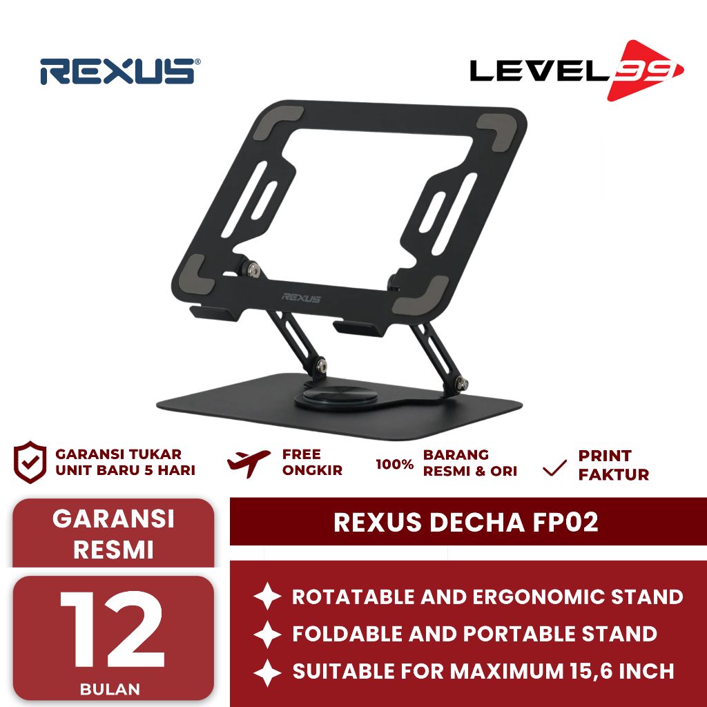 Jual Rexus Laptop Stand Decha Fp02 Rotatable And Ergonomic Stand ...