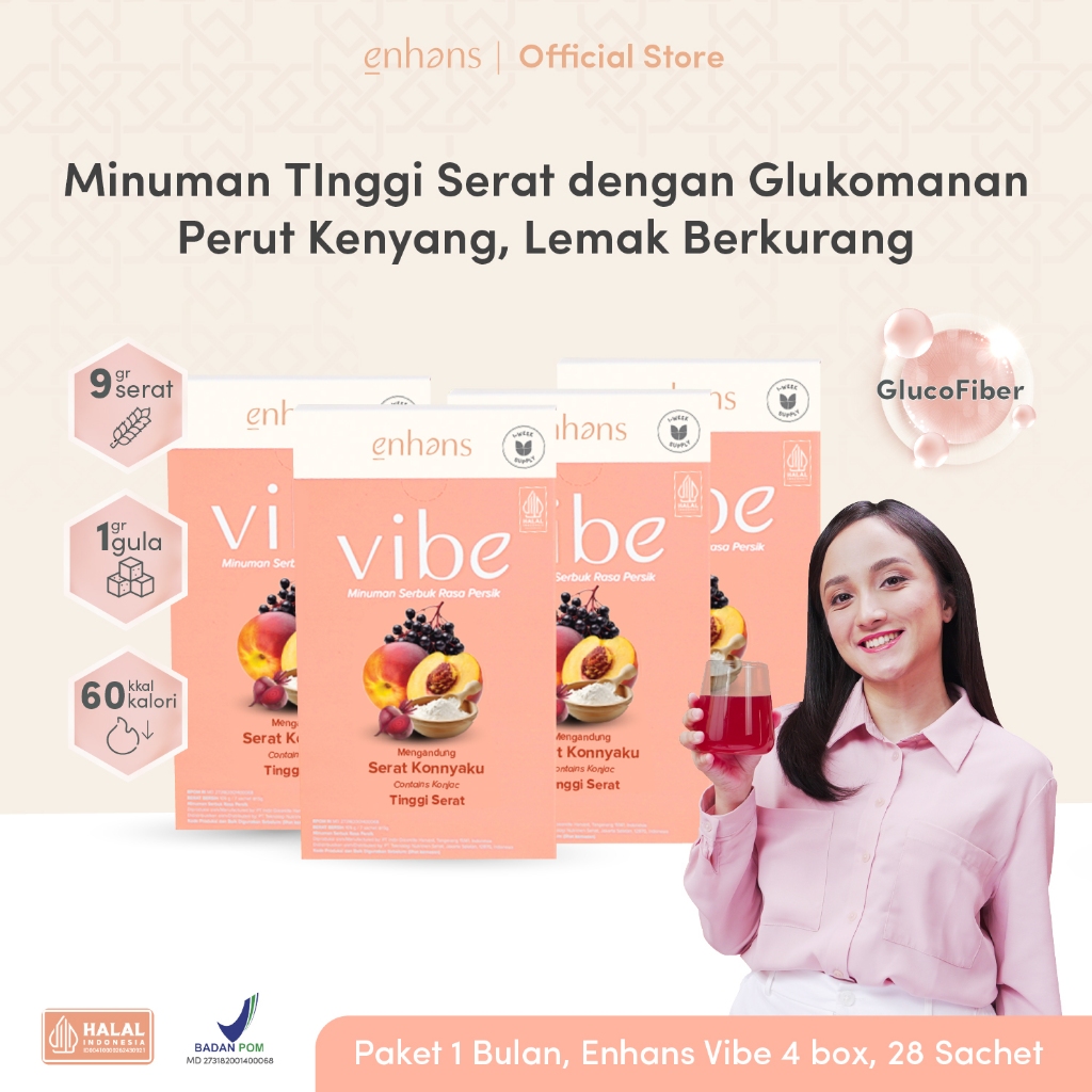 Jual Enhans Vibe - Minuman Tinggi Serat Buat Perut Kenyang & Mengurangi ...