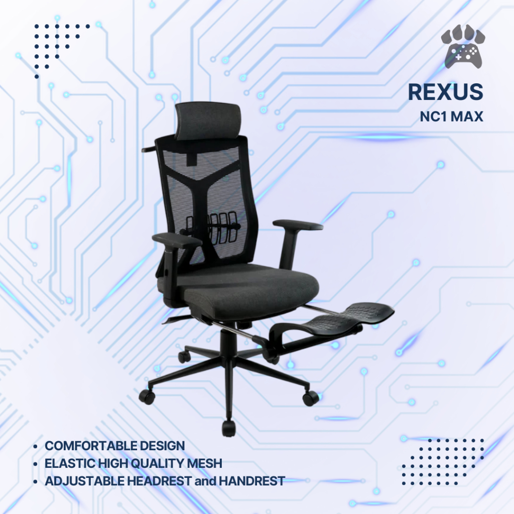 Jual Rexus Ergonomic Office Chair Kursi Kantor NC-1 / NC1 Max | Shopee ...