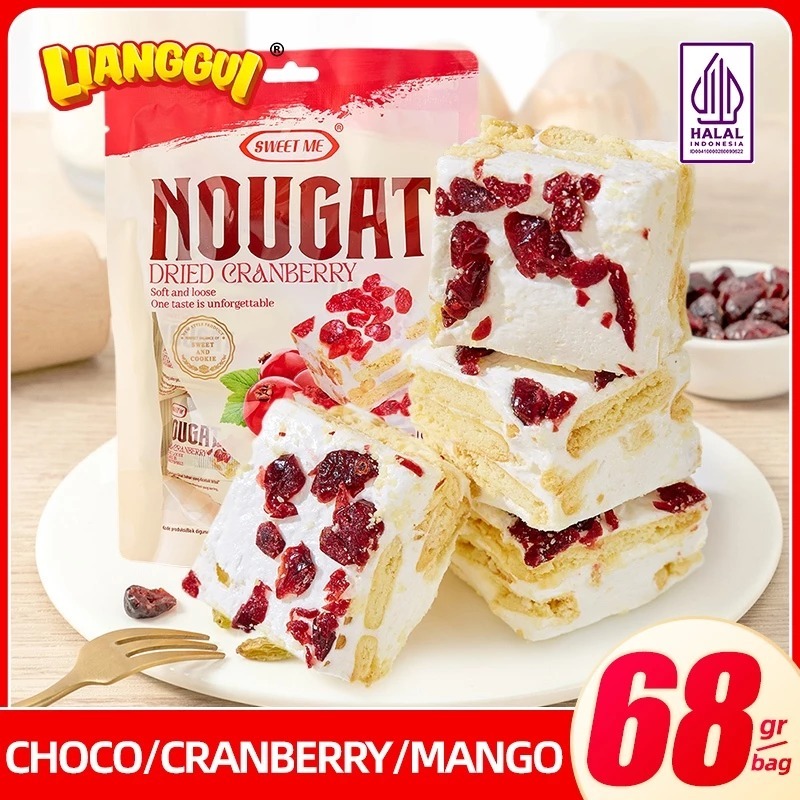Jual [ cemilan asyik ] NOUGAT CHOCOLATE I NOUGAT CRANBERRY | NOUGAT ...