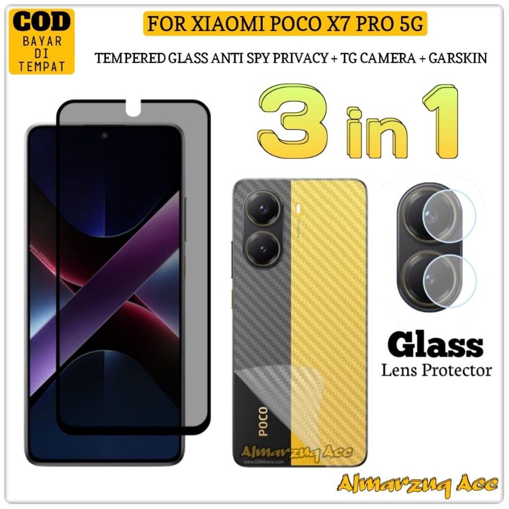 Jual Paket 3in1 Tempered Glass Xiaomi Poco X7 Pro 5G X6 5G X6 Pro 5G Anti Gores Full Layar ...