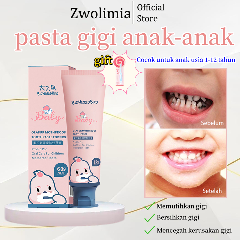 Jual Zwolimia Pasta Gigi Anak karies Odol Bayi Toothpaste baby Flouride ...