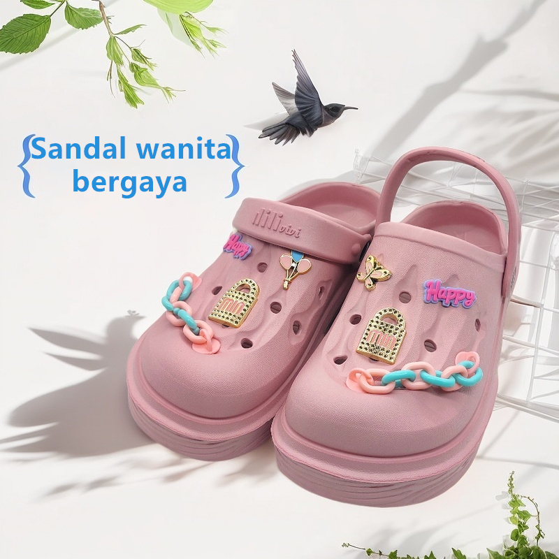 Jual Sandal Baim Wanita Kasual Sendal kodok Anti Selip Sandal Classic ...