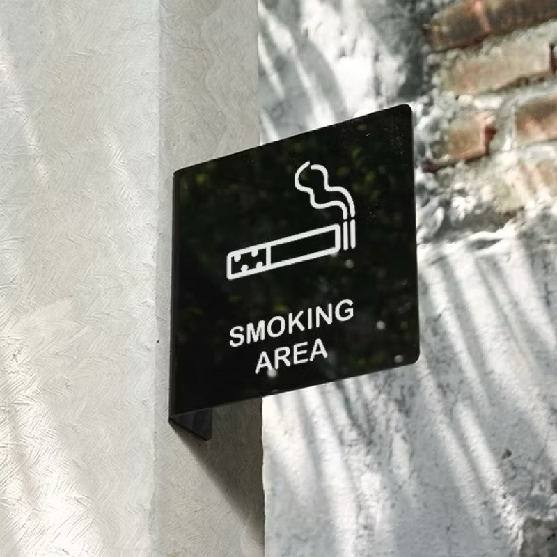 Jual Signage Acrylic SMOKING AREA cetak 2 sisi / Papan akrilik Area ...