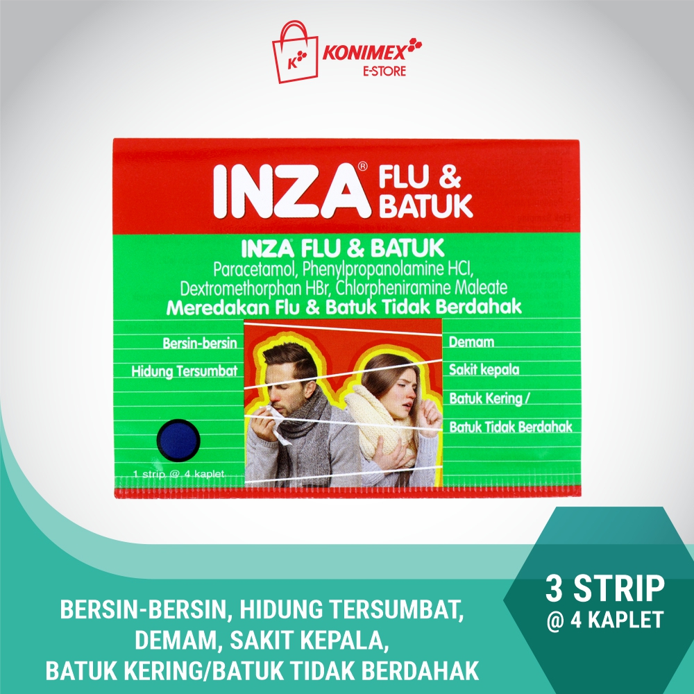 Jual INZA FLU & BATUK @4 Kaplet – 3 strip | Shopee Indonesia