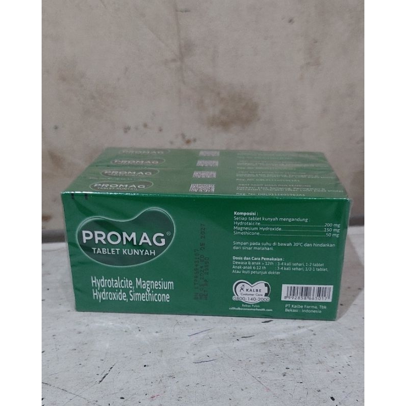 Jual Promag Tablet Sakit Maag isi 4 pak x 3 strip | Shopee Indonesia