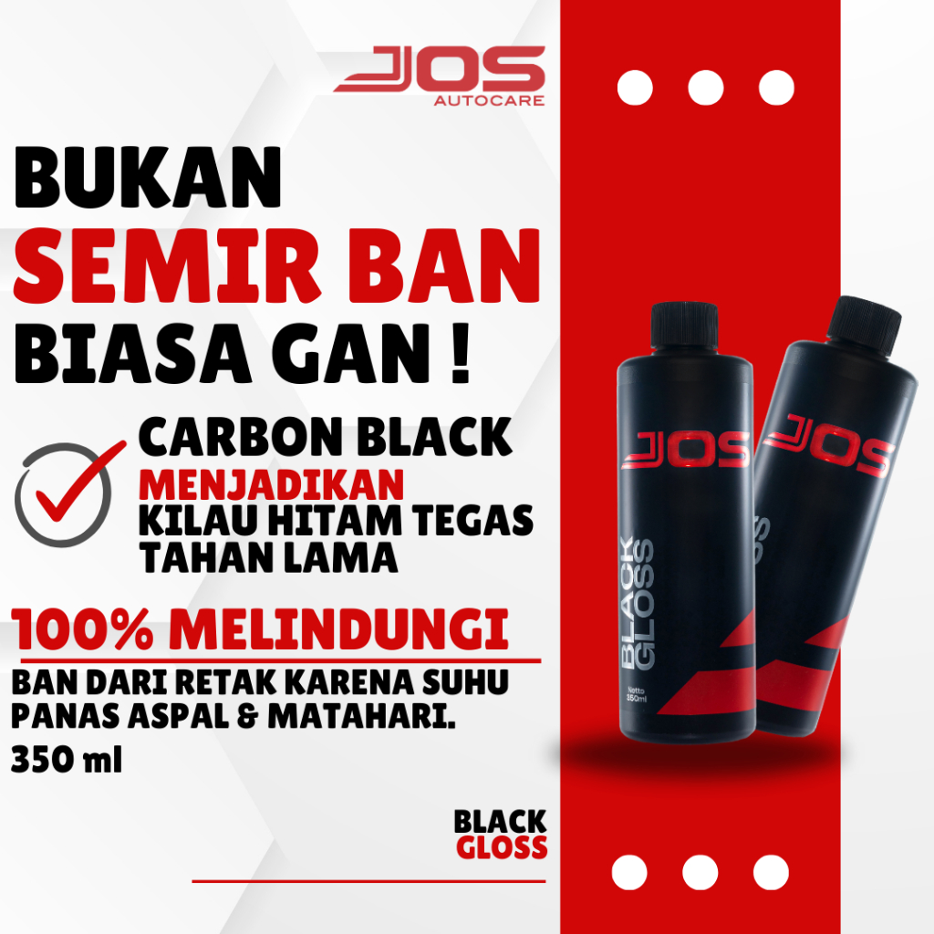 Jual Semir Ban Penghitam Ban Mobil+Motor [JOS Black Gloss 350ml ...