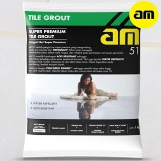 Jual SEMEN NAT AM 51 WHITE TILEGROUT 1 KG DENGAN MICROBAN | Shopee ...
