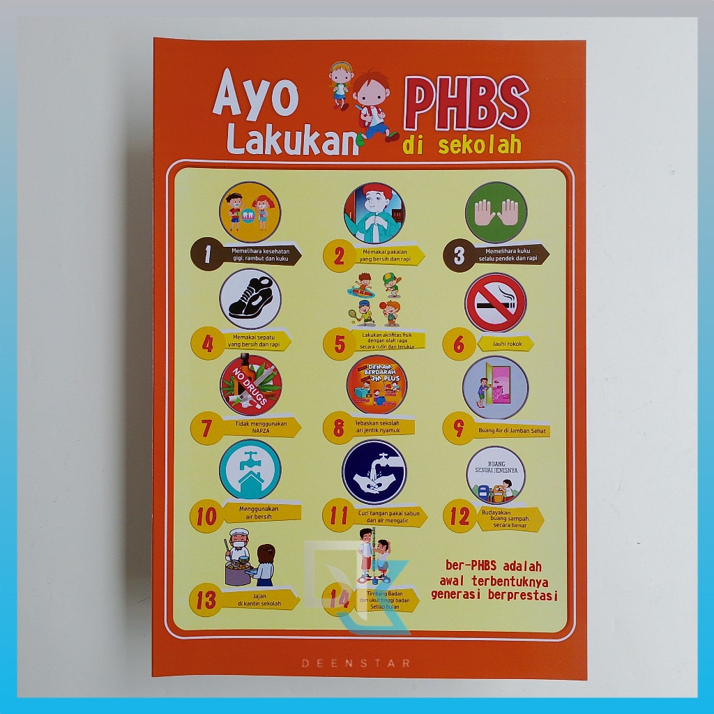 Jual Poster Ayo Lakukan PHBS, Perilaku Hidup Bersih dan Sehat, POster Kesehatan Sekolah | Shopee ...