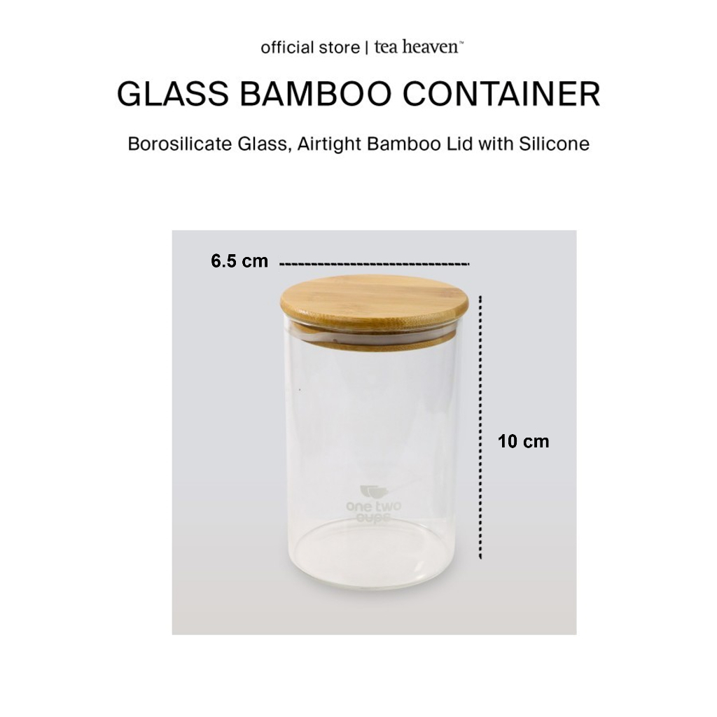 Jual Glass Bamboo Container Toples Kaca Penyimpanan Teh | Shopee Indonesia