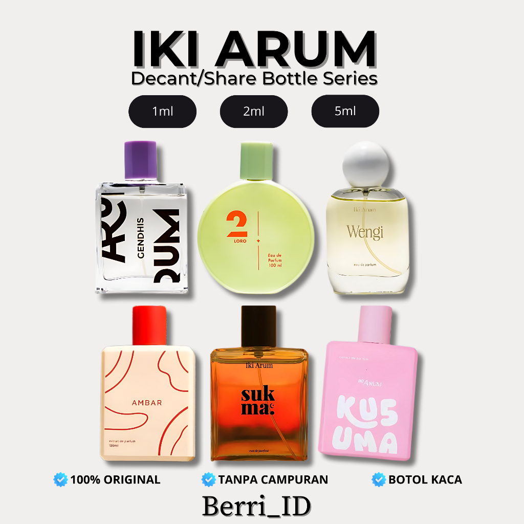 Jual IKI ARUM DECANT/SHARE BOTTLE 1, 2 & 5 ML | GENDHIS, LORO, WENGI ...
