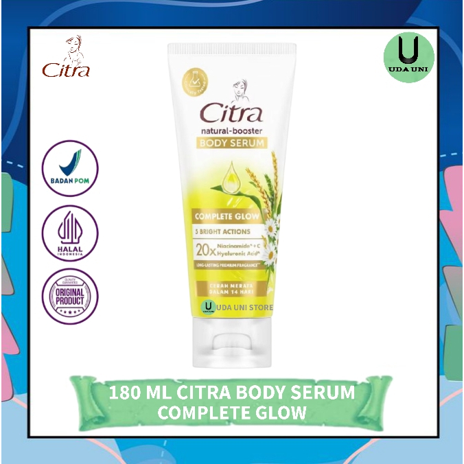 Jual Citra Natural Booster Body Serum 180ml Complete Glow With 20X ...