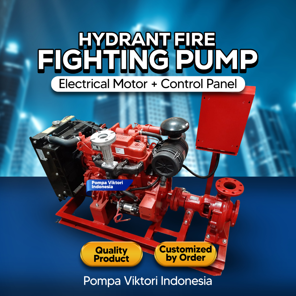 Jual Hydrant Fire Fighting Pump Electrical Motor With Control Panel ...
