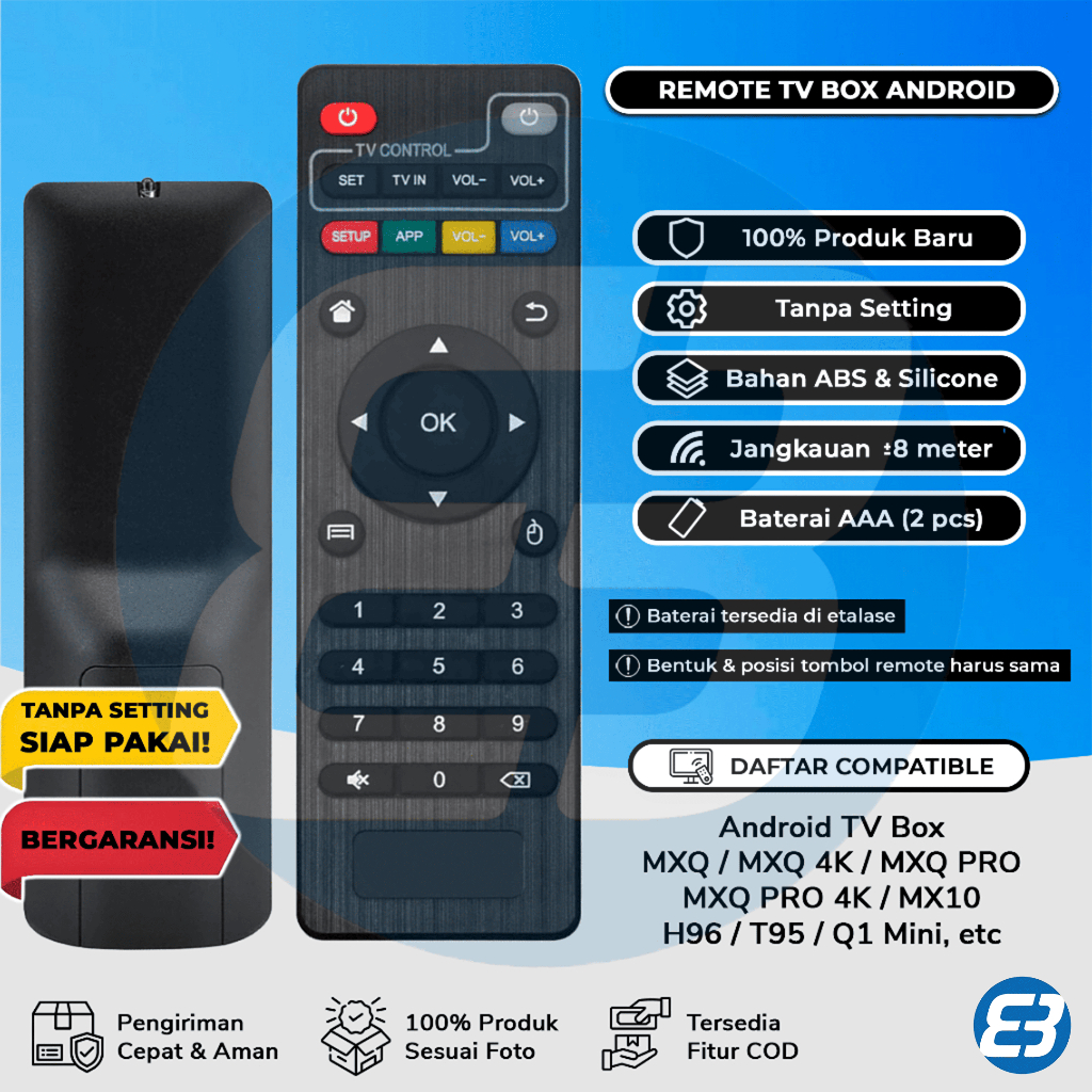 Jual Remote Android TV Box MXQ / MXQ 4K / MXQ PRO / MXQ PRO 4K / MX10 / H96 / T95 / Q1 Mini DLL ...
