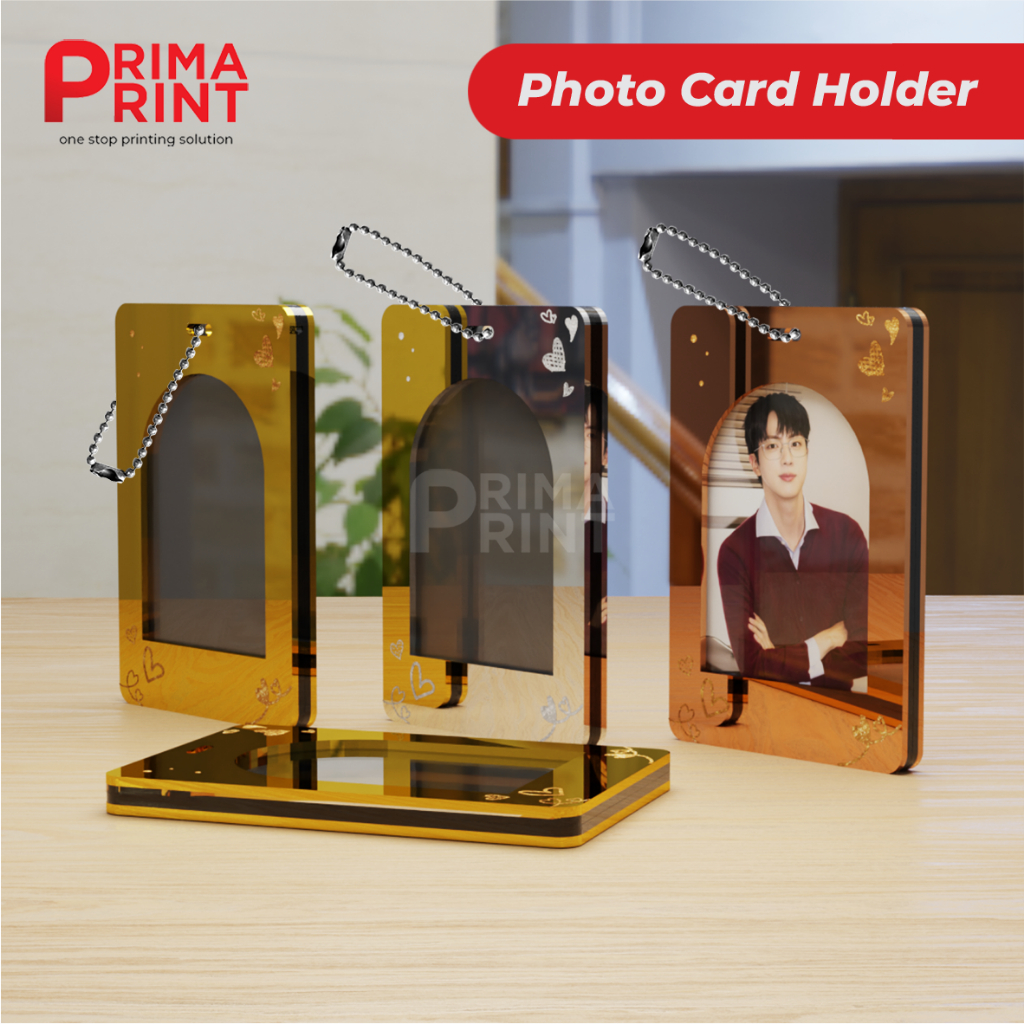 Jual Photocard Holder Mirror Acrylic Custom Laser Marking - Card Holder ...