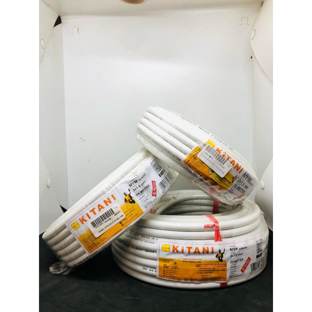 Jual Kabel listrik Kitani NYM 2X1,5 panjang 15 meter,10 meter & 20 ...