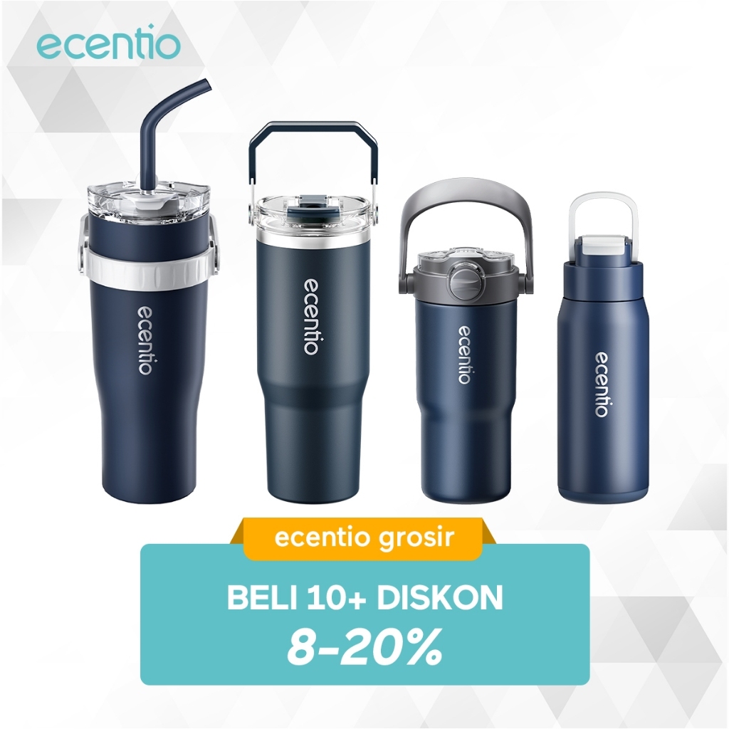 Jual [grosir] ecentio tumbler stainless minum 1200/900/750/600ml ...