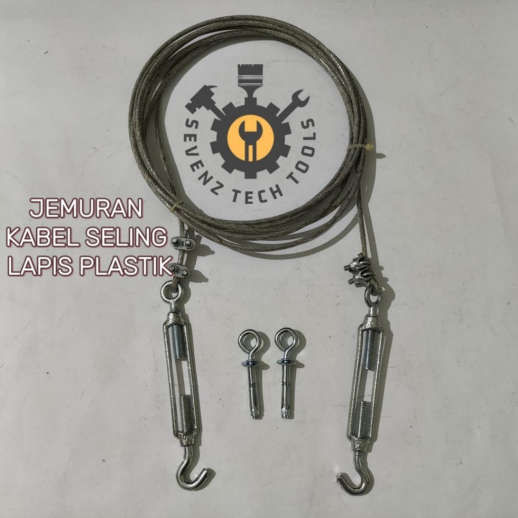 Jual PAKET JEMURAN KABEL SELING LAPIS PVC SUPER KUAT 5MILI(TAHAN ...