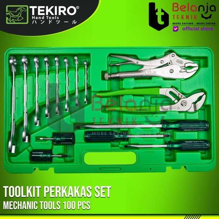 Jual Tool Kit Kunci Shock Set 100 Pcs Tekiro Mechanic Toolkit Alat Perkakas Bengkel Set | Shopee ...